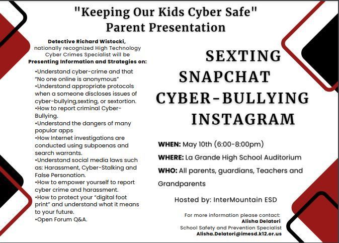 Cyber-Bullying Parent Presentation | La Grande Middle School