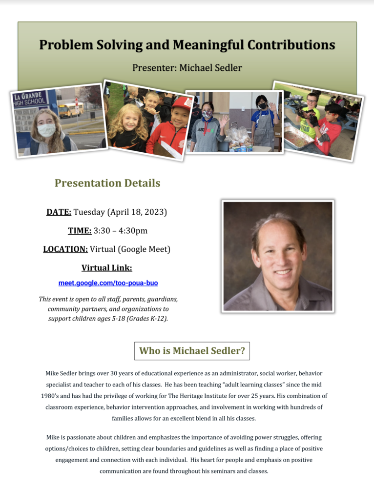 Problem Solving and Meaningful Contributions | La Grande School District